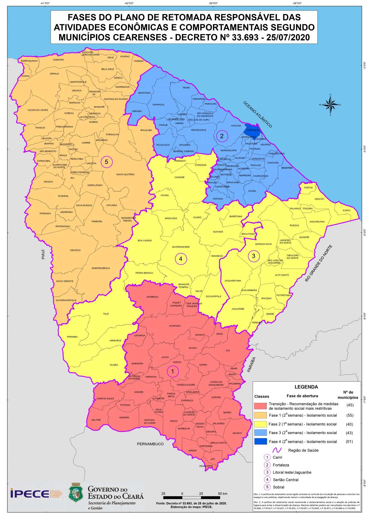 Ipece atualiza mapa da classificação dos municípios no plano de ...